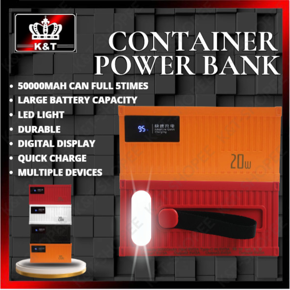 753 Container Powerbank Multifunctional 50000mah High Capacity Power ...