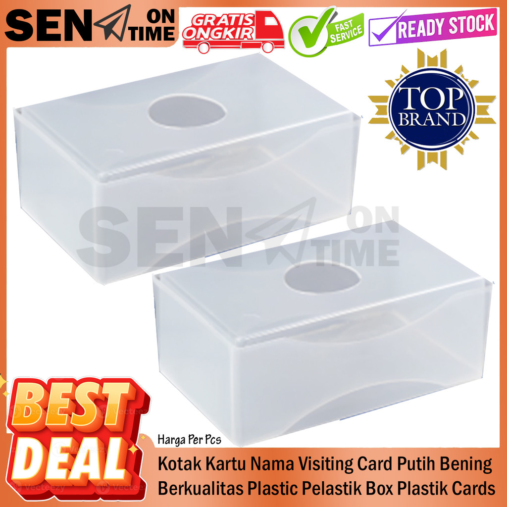 PUTIH Id Cards Box Business Cards Visiting Cards Clear White Quality ...