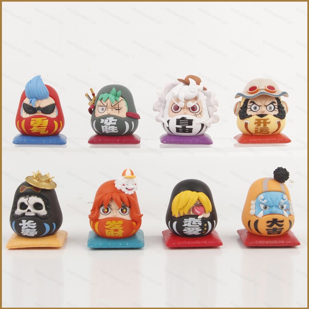 Sta5 8pcs ONE PIECE Action Figure Nami Burukku Zoro Shanks Prays Dharma ...