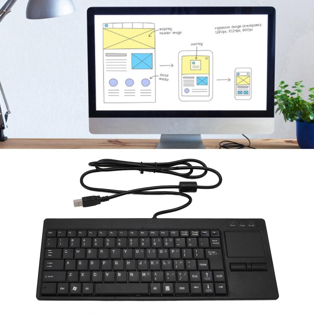 Maib Mechanical USB Keyboard with Touchpad Wired Stable Connection ... Maib Mechanical USB Keyboard with Touchpad Wired Stable Connection ...