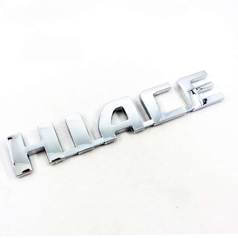 1 x ABS Chrome HIACE Logo Car Auto Side Rear Trunk Emblem Sticker Badge ...