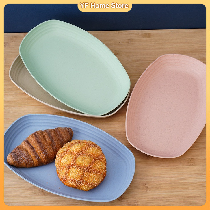 Rectangular Fish Platter Wheat Straw Shatter-resistant Dinner Plate ...
