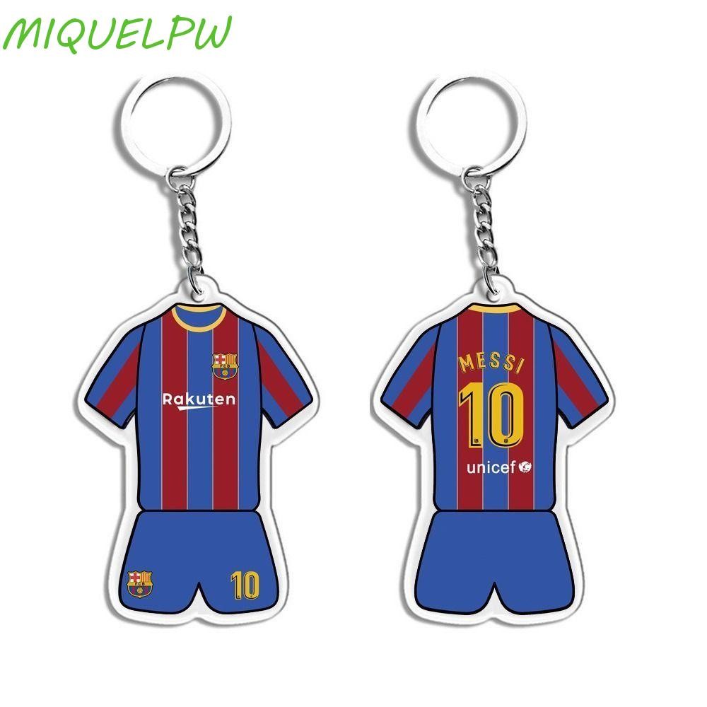 MIQUELPW Football Keychain, Messi Ronaldo Football Star Keyring ...