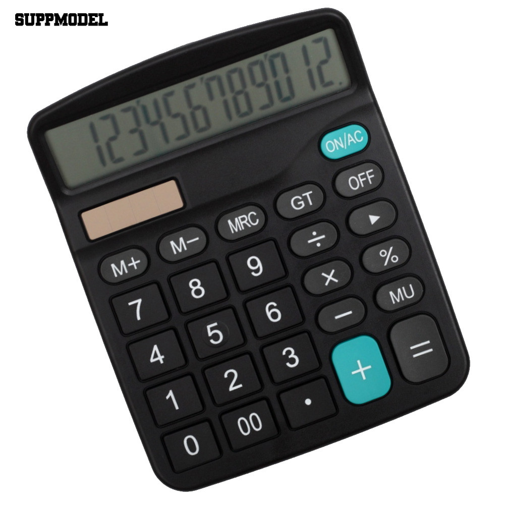 SP.B 12-Digit Solar Powered Large Display Calculator Home Office ...