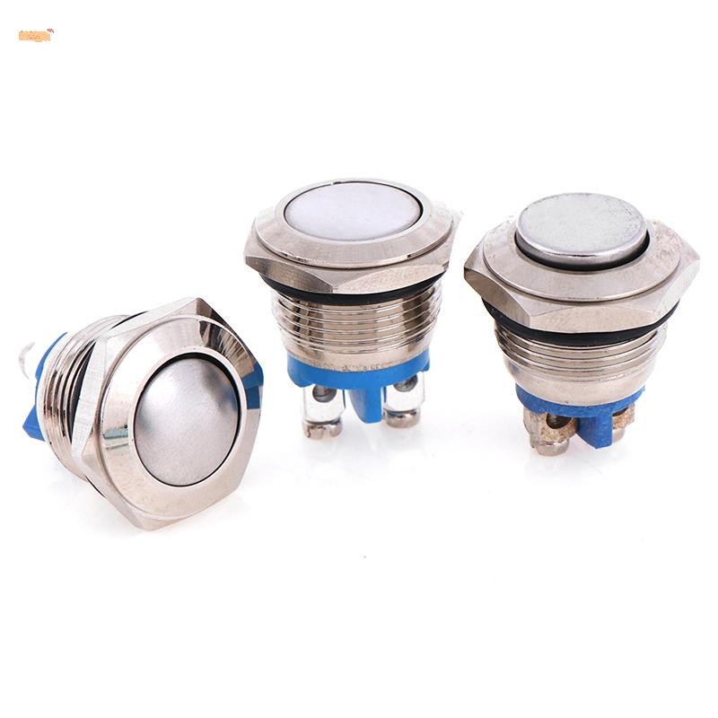 Sweet 16mm Metal Push Button Switch NO Momentary Reset Self-reset Push ...