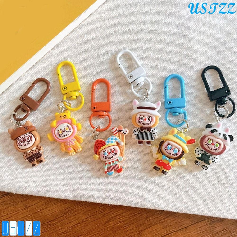 USTZZ 6Pcs Labubu Keychain, Panda Detective Cartoon Colorful Labubu ...