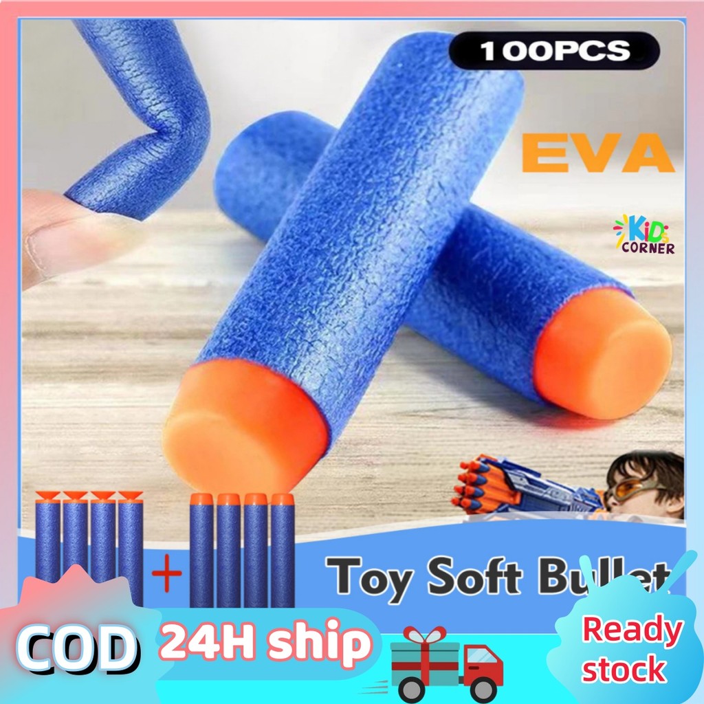 100PCS Dark Blue Soft Gun Bullets Round Bullets Darts For Soft Gun Toys ...