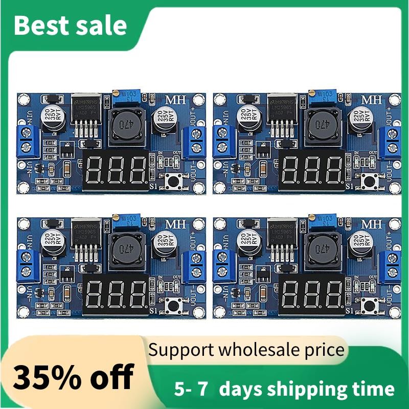 4 Adjustable LM2596S DC-DC Step-Down Converter Step-Down Regulator Power Module Regulator with ...