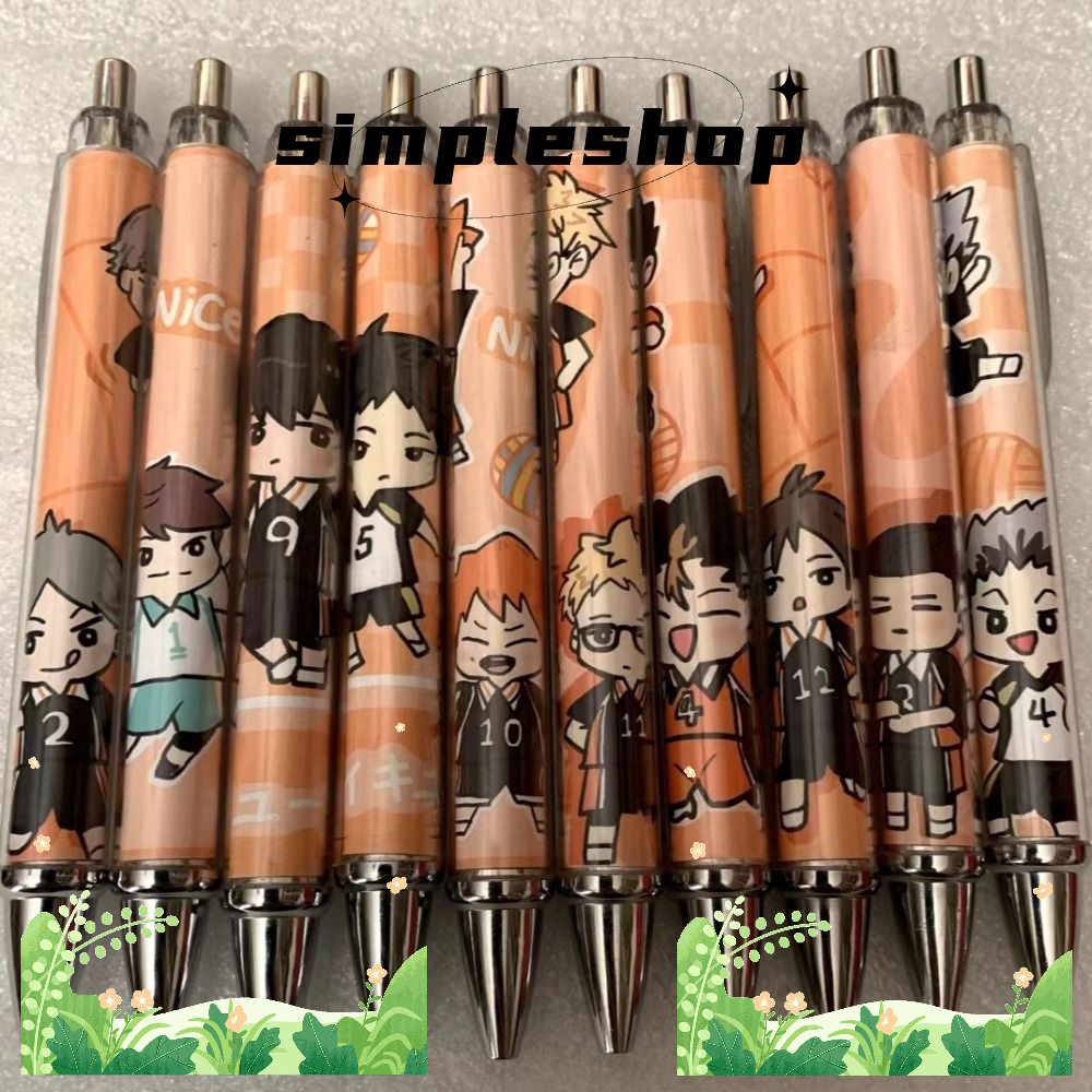 SIMPLE Haikyuu Gel Pen, Tobio Kageyama 0.5mm Volleyball Boy Black Pen ...
