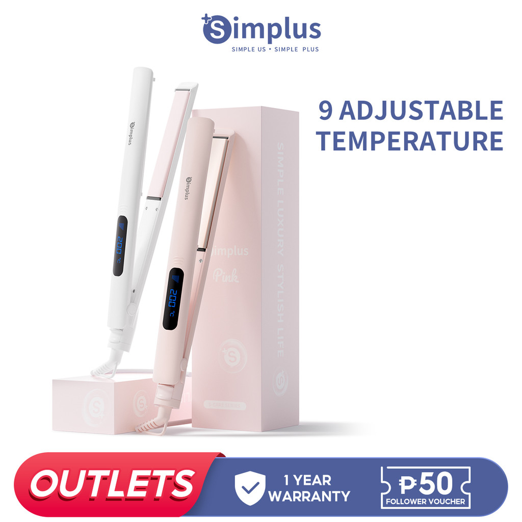 Simplus 2 in 1 Hair Straightener & Curler Professional Flat Iron ...