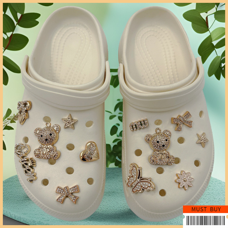 Luxury Clogs Charms Set | Cute & Trendy Shoe Charms with Crystal ...