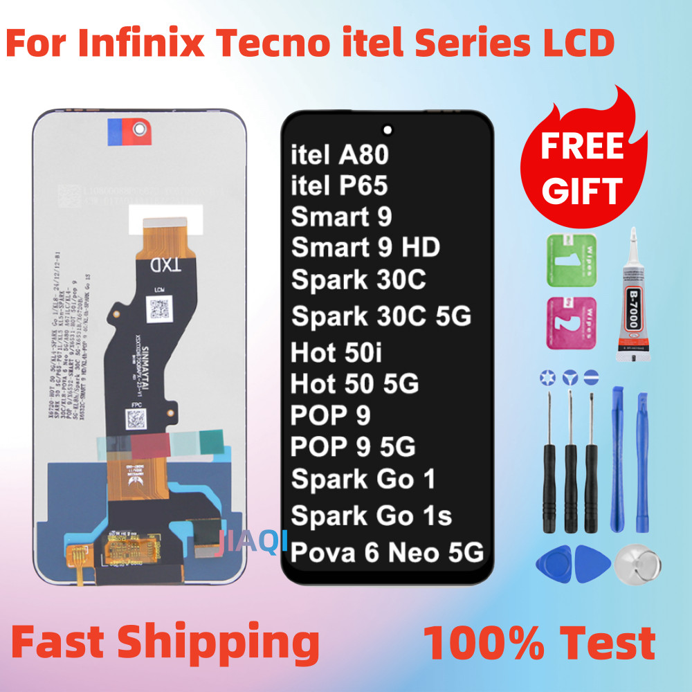 LCD for Itel A80/P65/Smart 9/Spark Go 1/ Spark Go1s/Smart 9 HD/Spark ...