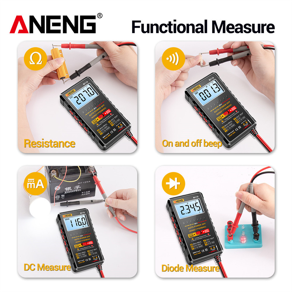 ANENG Portable Digital Multimeter Automatic Shutdown 6000 Counts ...