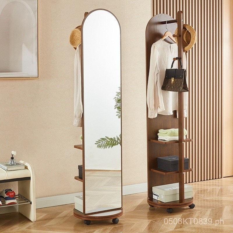 Clothes Rack Multifunctional Mirror Rotating Dressing Mirror Floor ...
