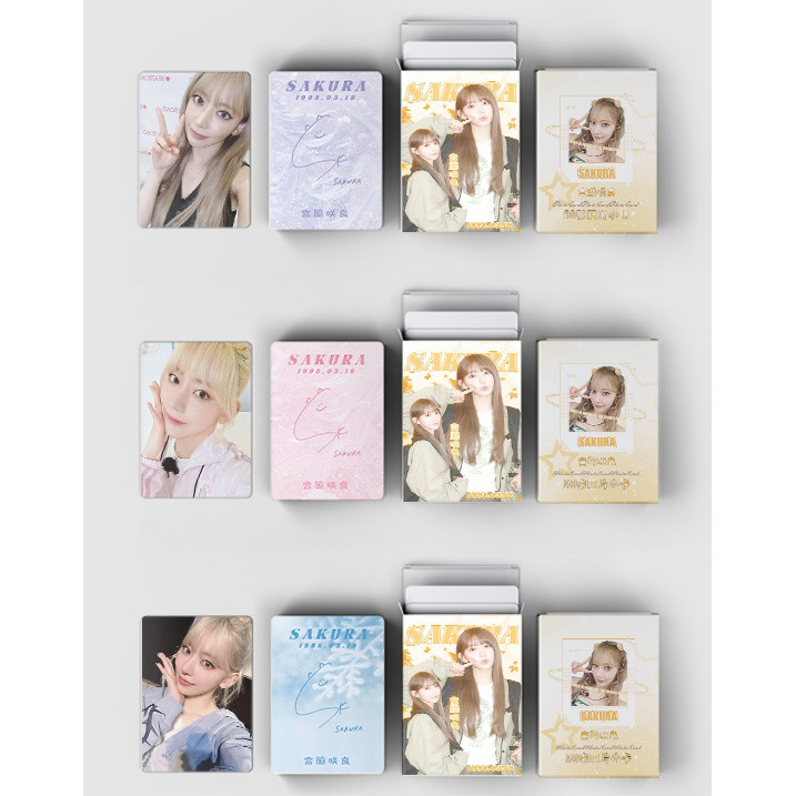 55pcs/box LE SSERAFIM Laser HOLOGRAPHIC UNFORGIVEN 1st Japan MINI Album ...