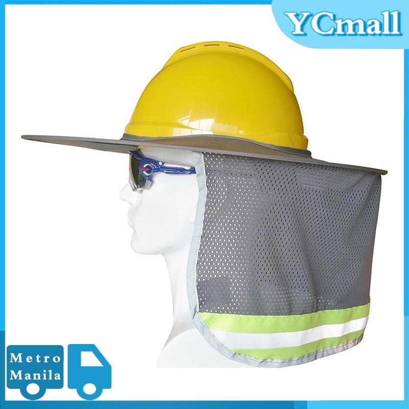 Hard Hat Sun Visor Shade Hard Hat Sun Shield with Reflective Strips ...