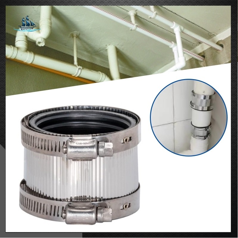 【COD】2 Inch Stainless Steel Flexible Clamp Hoop Rubber Coupling Clamp ...