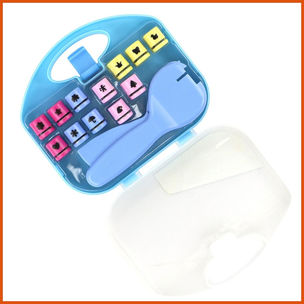 Punch Craft Set Paper Hole Puncher for Kids with Storage Box Portable ...