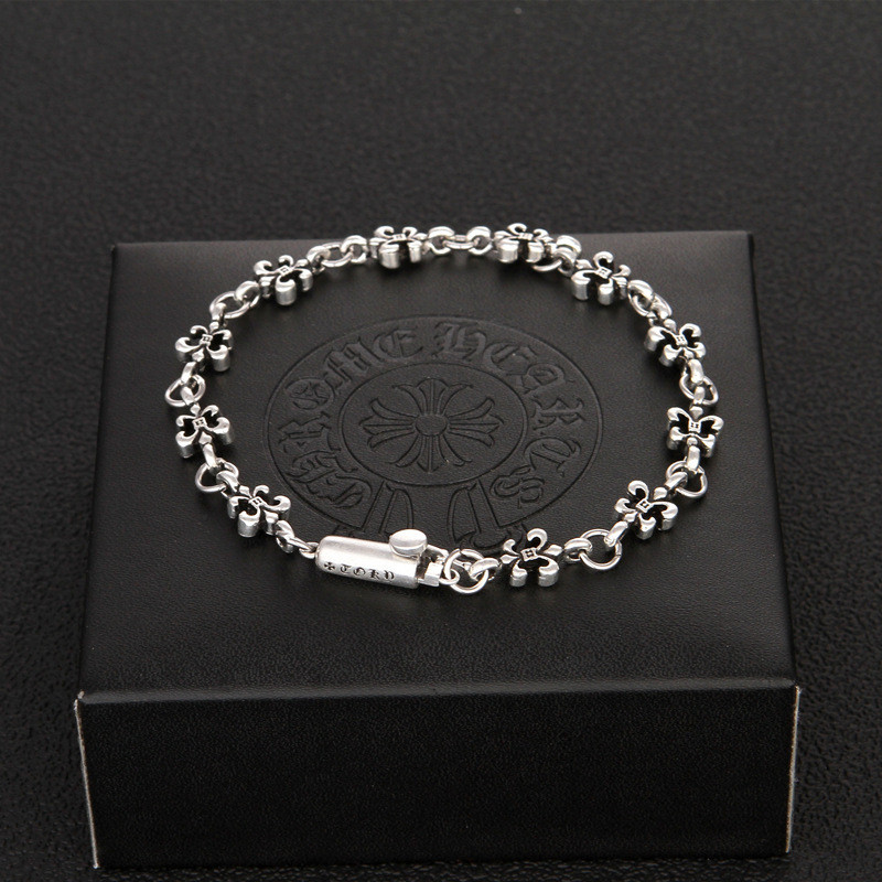 Ch Crow Star Thai Silver Retro Switch Army Flower Bracelet Unique ...