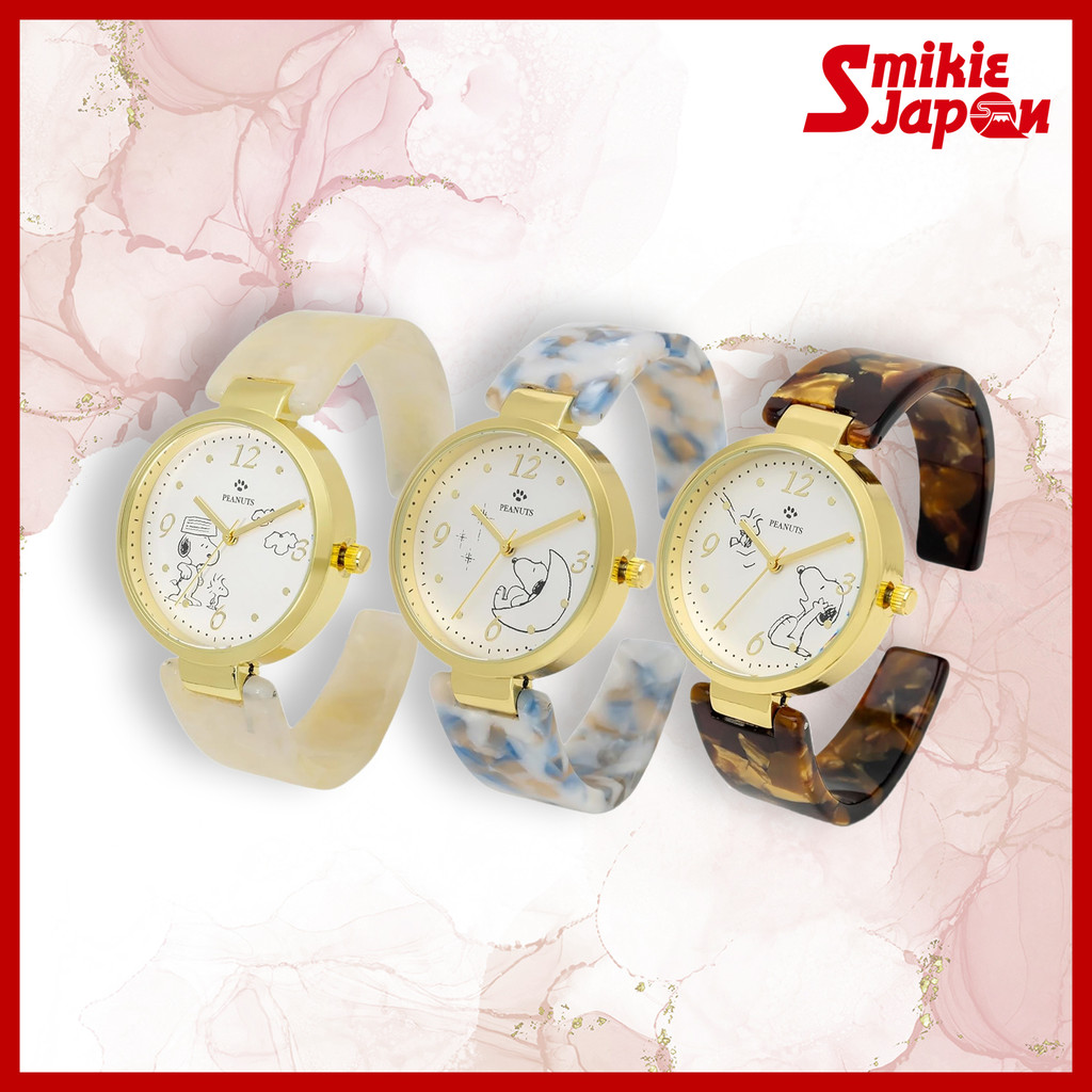 Field work PEANUTS Snoopy Acrylic Bangle Watch Y 34mm PNT038 Direct ...
