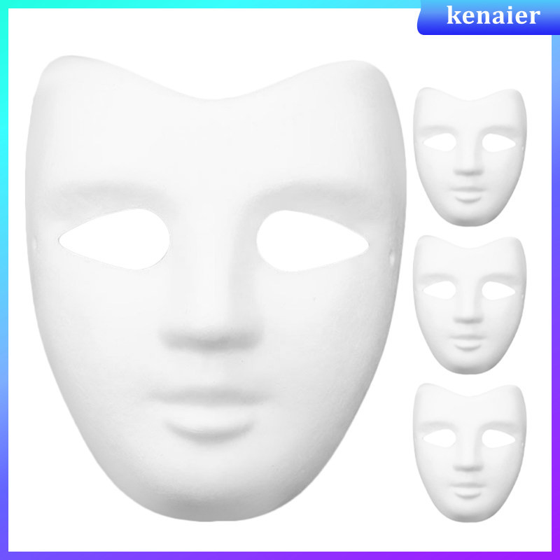 Unpainted Mask White to Decorate Halloween Sanding Plain Masks ...
