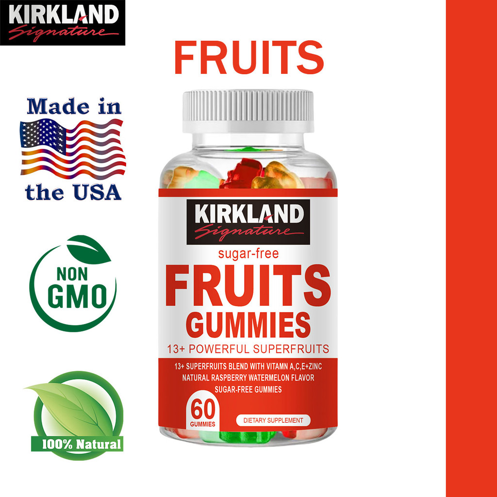 KIRKLAND Fruit Gummies with Vitamin A, C, E and Zinc Complete Nutritional Supplement | Shopee ...