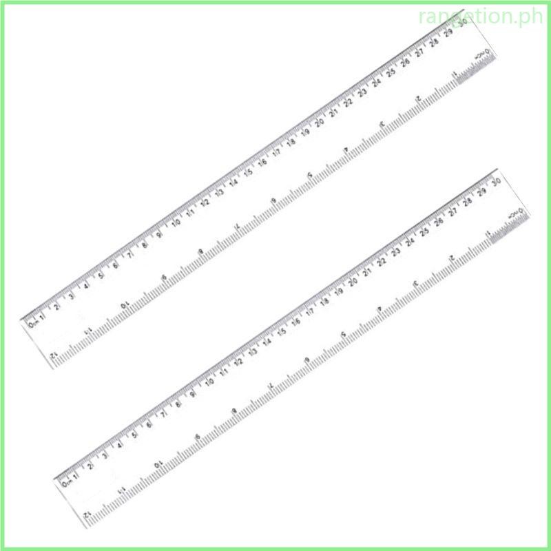 RAN 2PCS Clear Rulers Measuring Range 0-30cm Precise Scale Clear ...