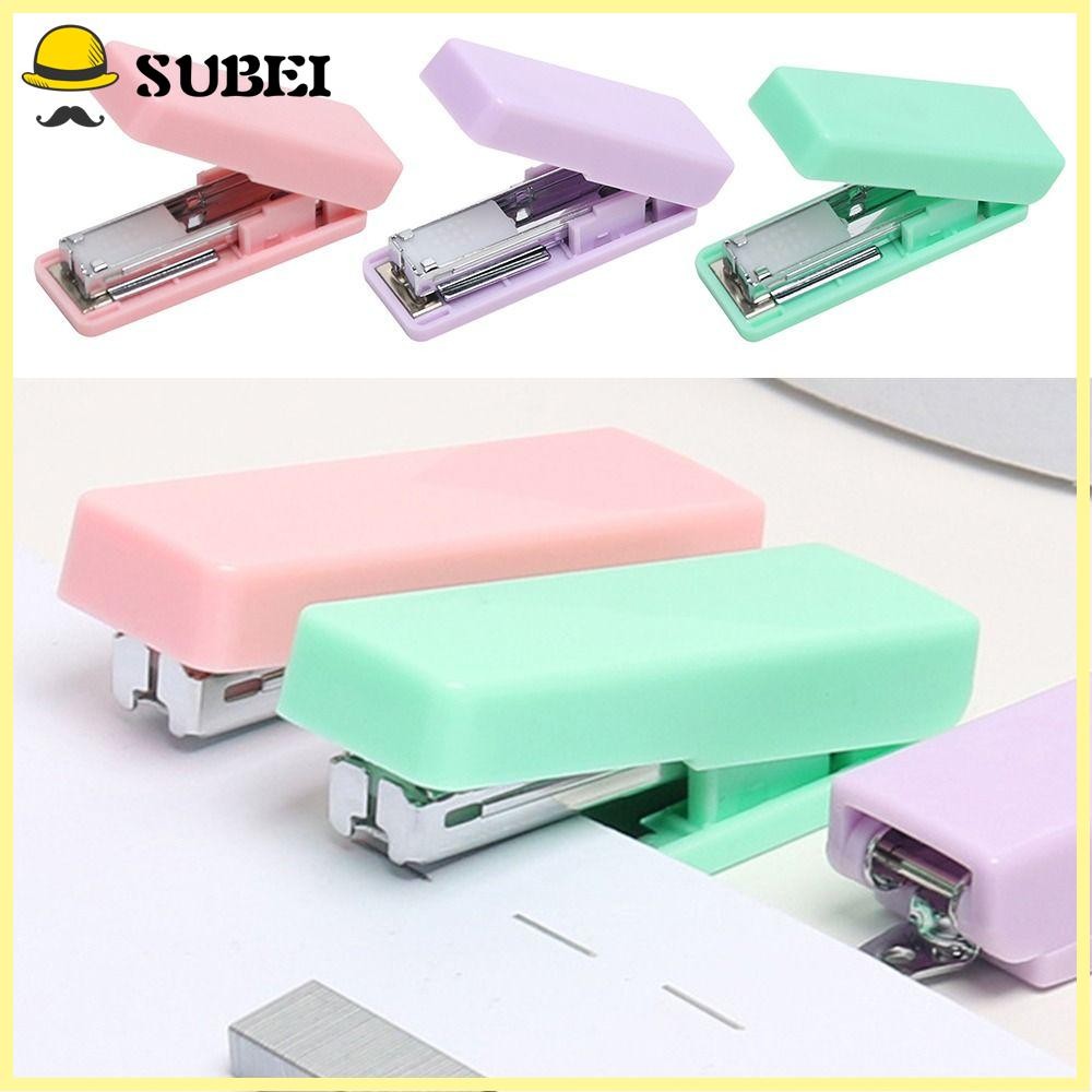 SUBEI1I Mini Stapler, Multifunction Candy Color Small Stapler, Creative ...