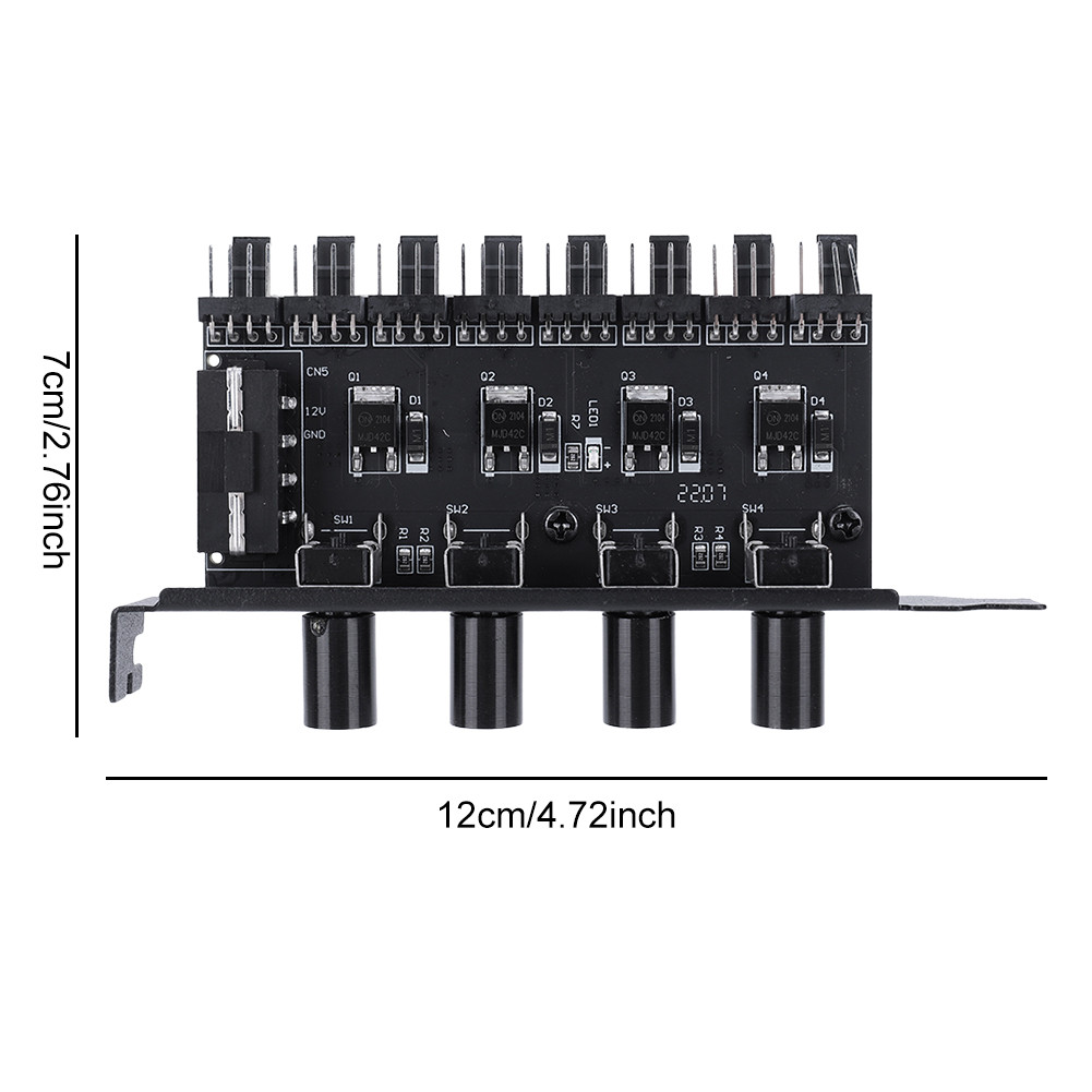 PWM Hub Cooling Fan Speed Controller SATA/4 Pin Adapter 8 Channel 4 ...