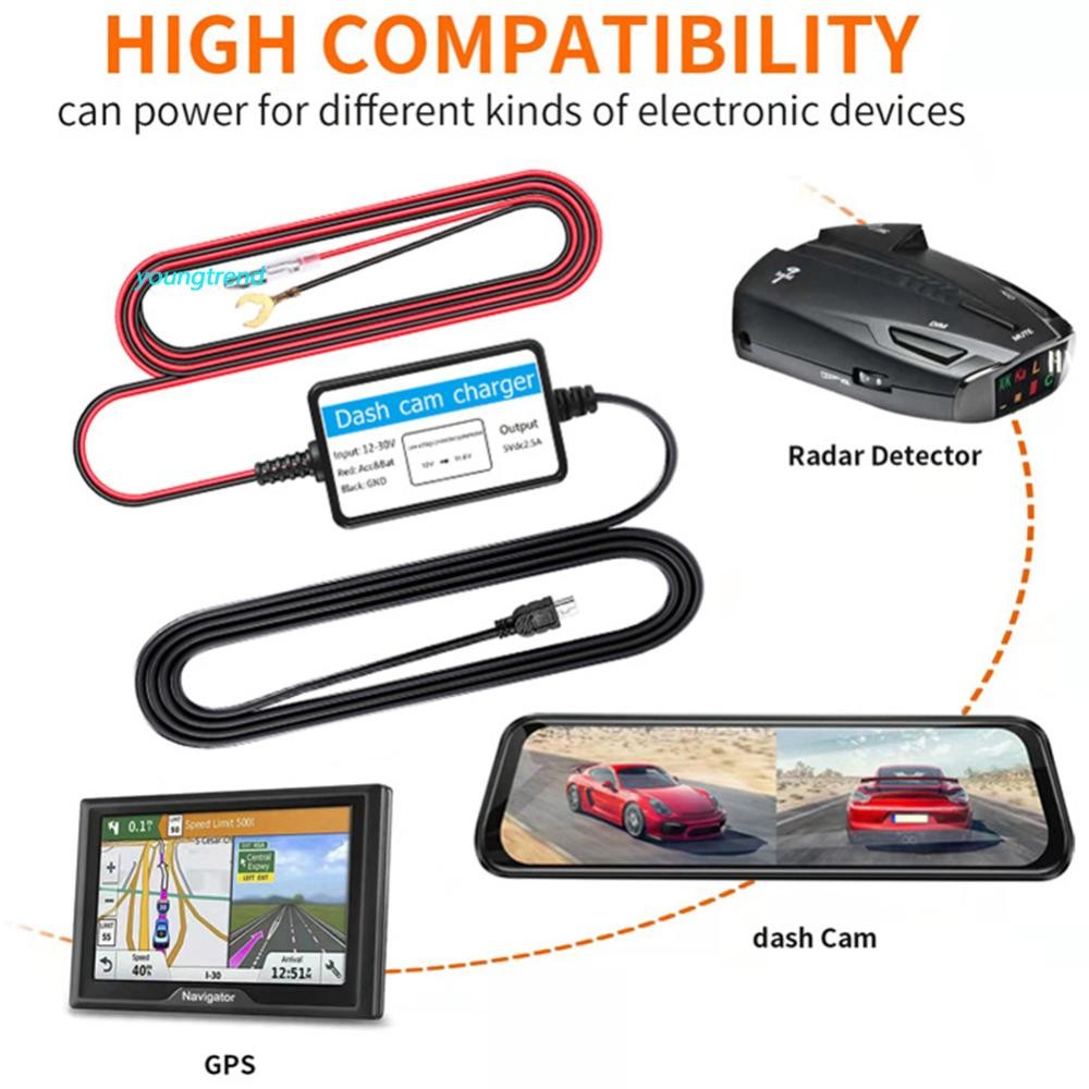 Dash Cam Hardwire Kit Low Volt Protection Car Dash Camera Charger Power ...