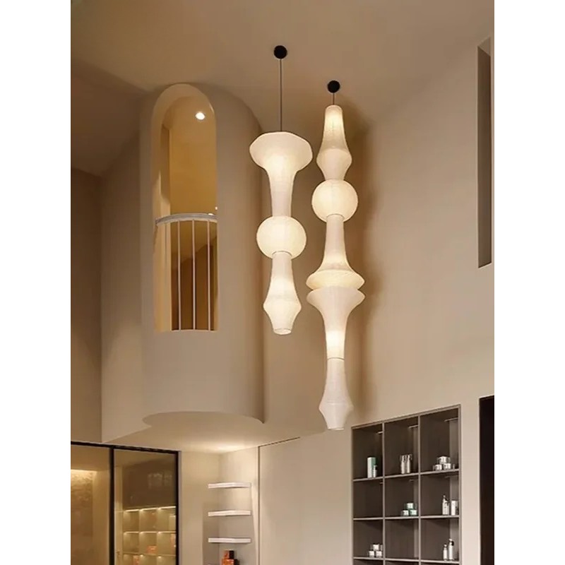 Akari Noguchi Yong rice paper Pendant Lights LED Long Lantern Light E27 ...
