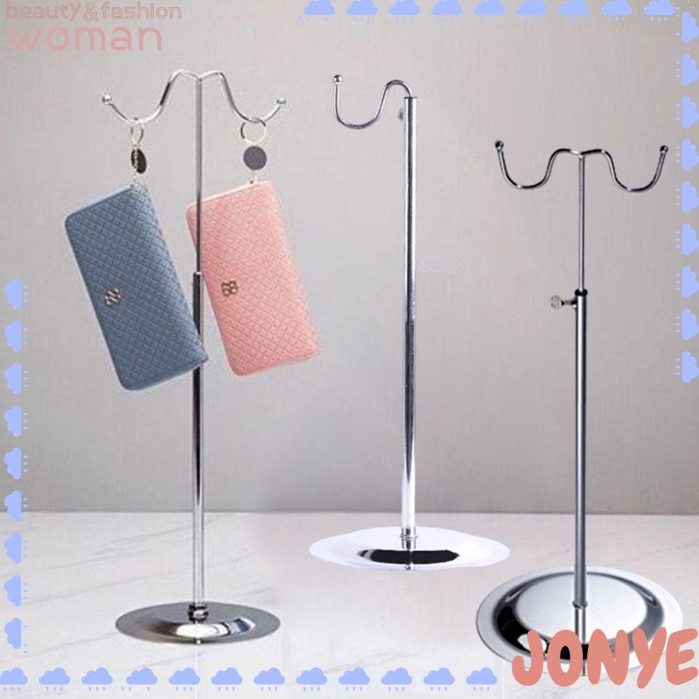 JONY1 Bag Clothing Show Shelf, Silver Polished Metal Display Risers ...