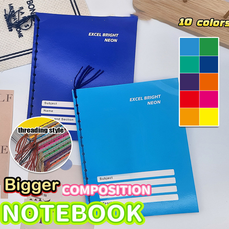 10Pcs/Bag Big Composition Notebook With Yarn 40 Sheets School Supplies ...