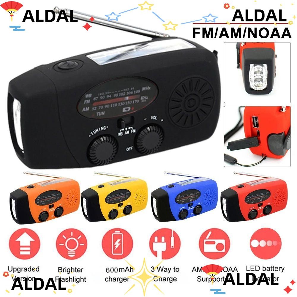 ALDAL Emergency Radio, Multifunctional Hand Crank Powered Radio, FM AM ...