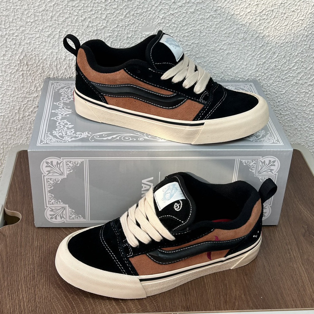 Classic Knu Skool Disney Van loafers Co Branded Black Brown Suede vintage board shoes | Shopee ...