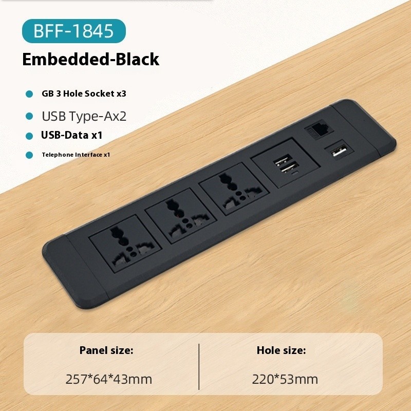 Universal Socket Desktop Multifunctional Hidden Socket Office Home ...