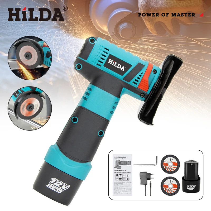 HILDA 12v Mini Angle Grinder Rechargeable Grinding Tool Polishing ...