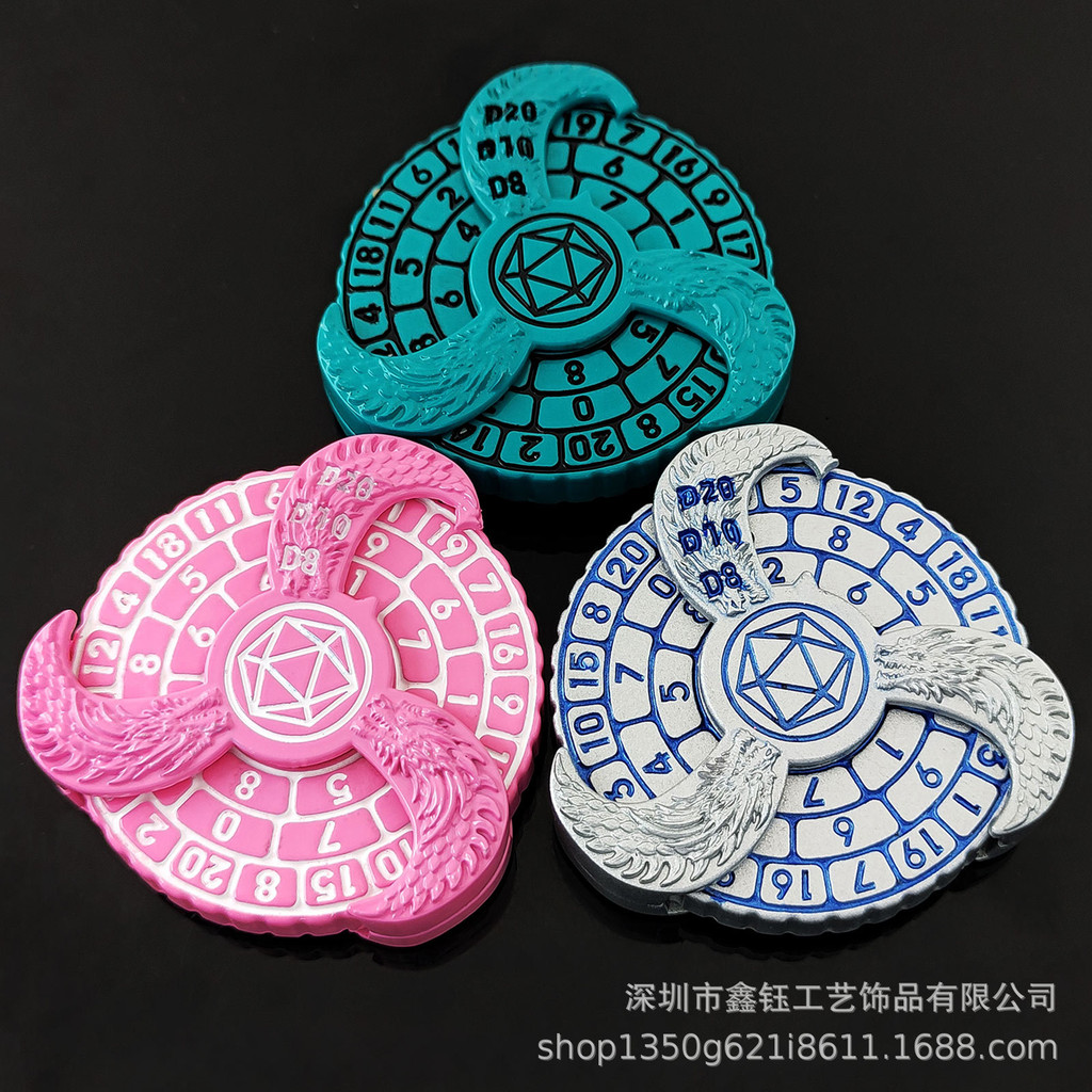 D DND Metal Dice Roulette Dice Seven-in-One Rotating Multi-faceted ...