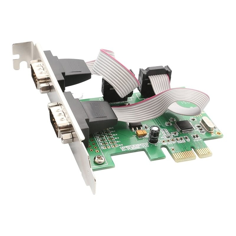 PCIE to Two Serial Port DB9 Card RS232 COM Port PCIE PCI Express ...