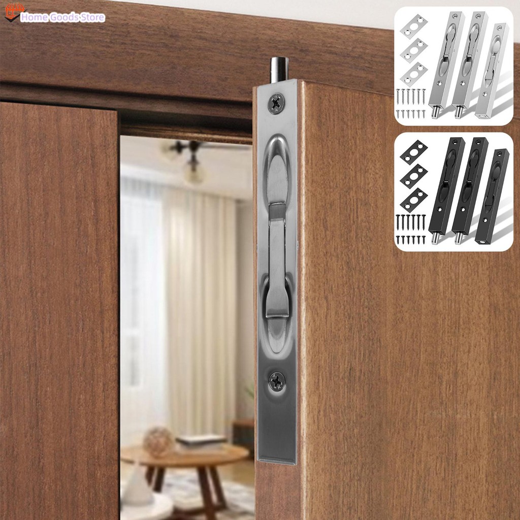 3Pcs Flush Bolt Door Lock Stainless Steel Bolt Latch with Widening ...