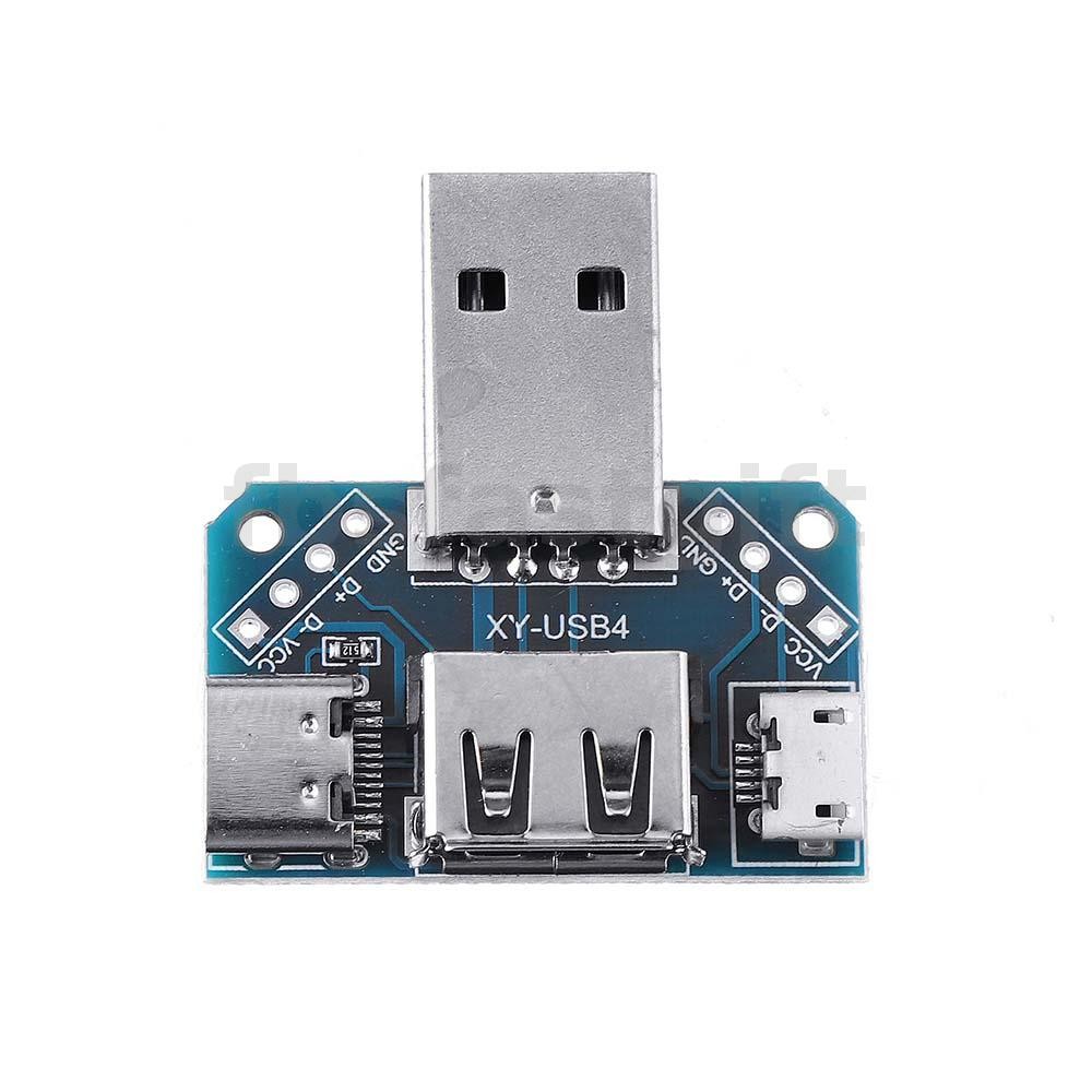 USB Adapter Board Male to Female Micro Type-C 4P 2.54mm USB4 Module ...
