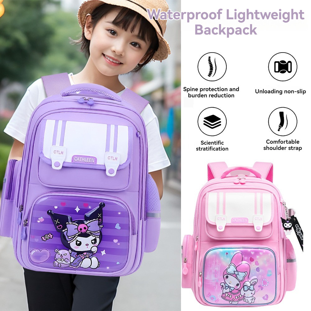 Sanrio Student Backpack Kuromi Kid School Bag Waterproof Backpack Large ...