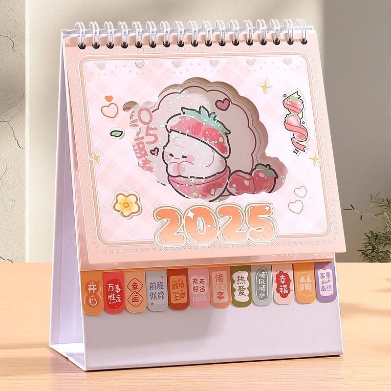 Quick Shipment 2025 Desk Calendar Vertical Version Clockwork Plan Note ...