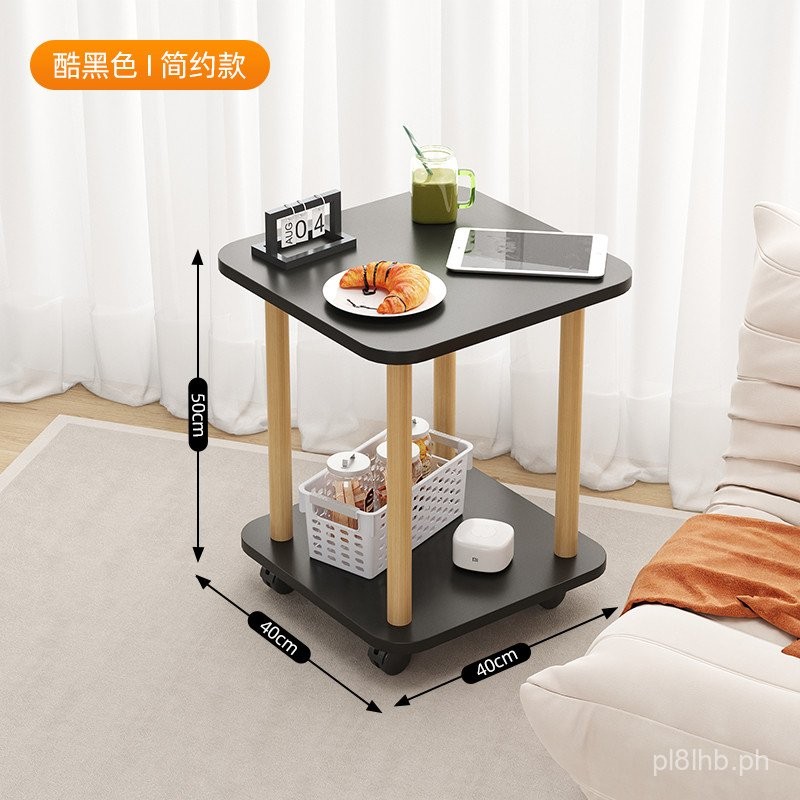 Tea Table Portable Small Table with Wheels Household Trolley Tea Cart ...