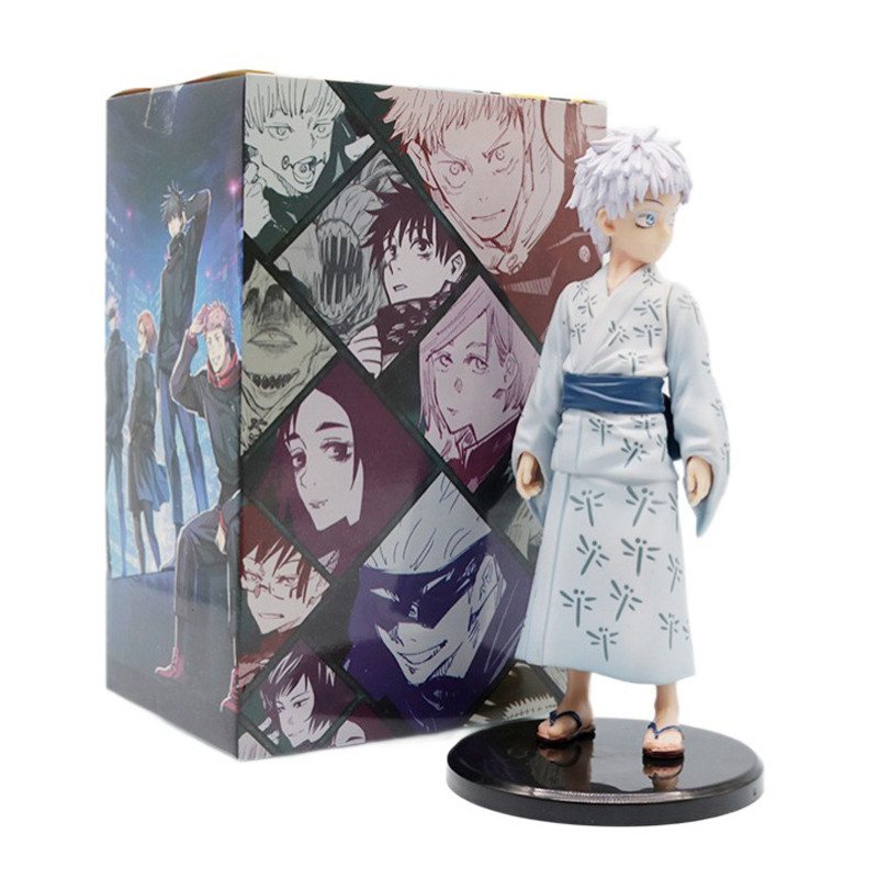 17.5cm Jujutsu Kaisen Anime Figure Childhood Kimono Gojo Satoru PVC ...