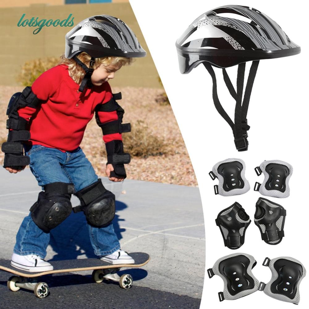 7Pcs Bicycle Sport Protective Gear Set Adjustable Kids for Boys Girls 5 ...