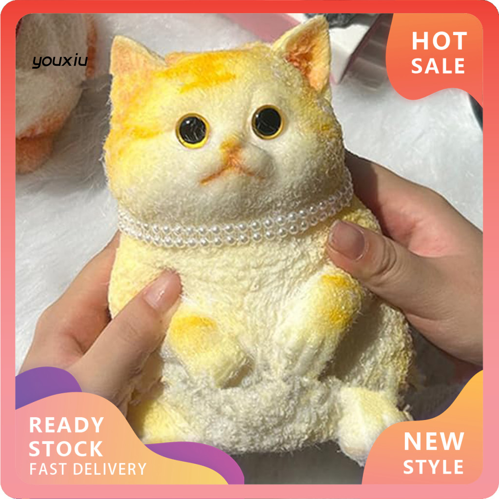 YX Realistic Cat Toy Soft Cat Squishy Toy for Stress Relief Slow ...