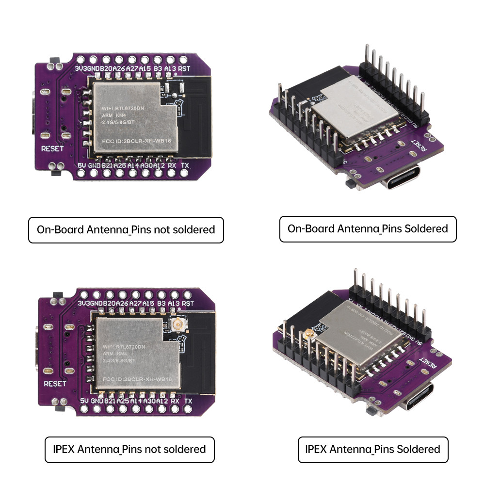 Pcbfun BW16 Development Board Rtl8720Dn Dual Band Wifi Bluetooth Ble ...