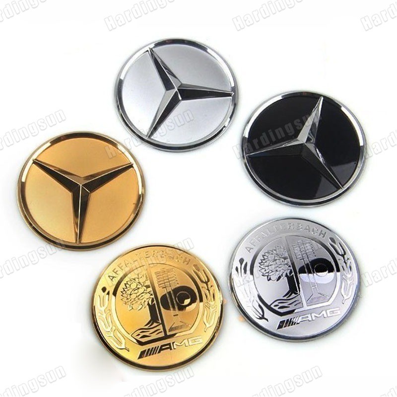 52mm 57mm For Mercedes Benz AMG Apple tree Badge Steering wheel logo ...