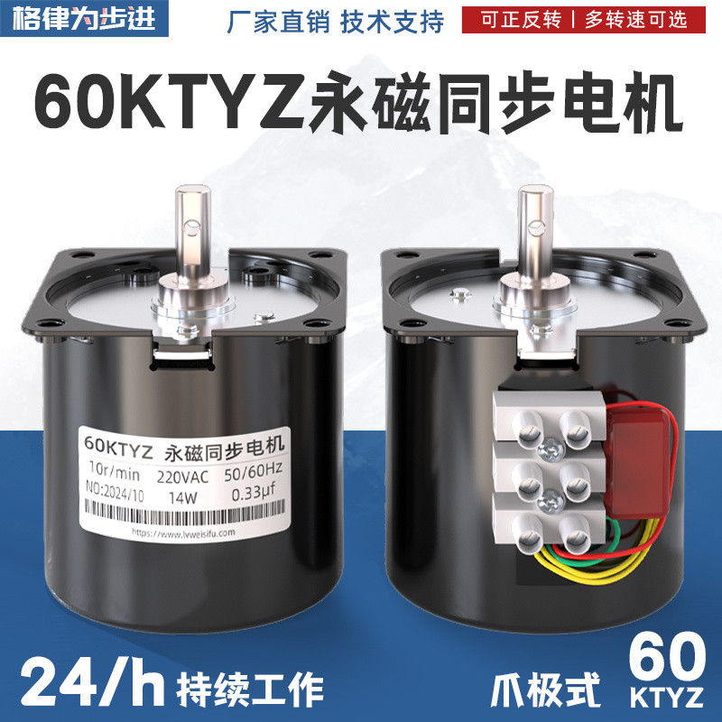 14w 60KTYZ Claw Extremely Permanent Magnetic Synchronous Motor Positive ...